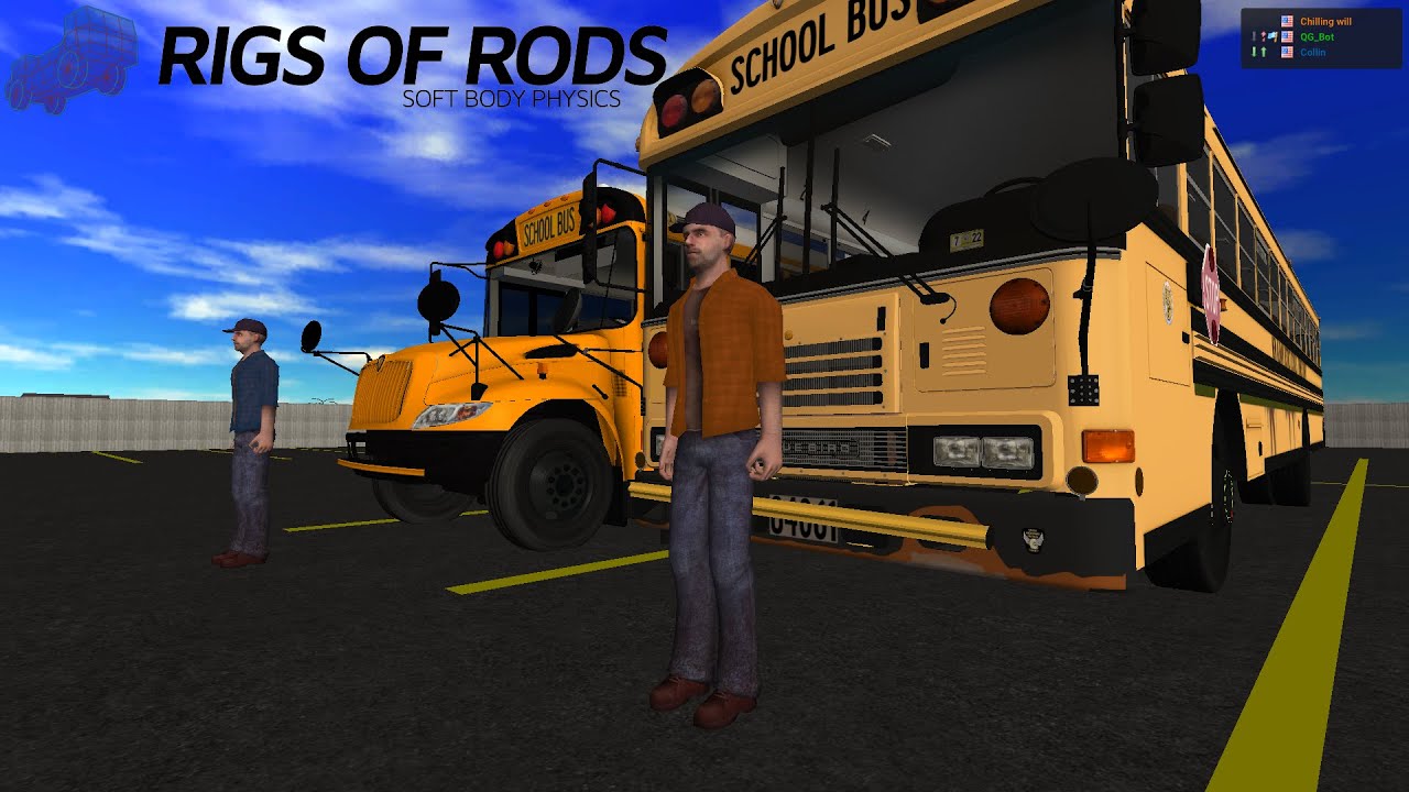 First stream in a long time! Rigs Of Rods school bus routes with a ...