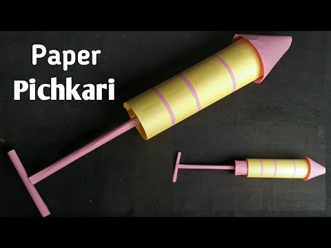 How To Make Paper Pichkari / Holi Special Paper Pichkari - YouTube