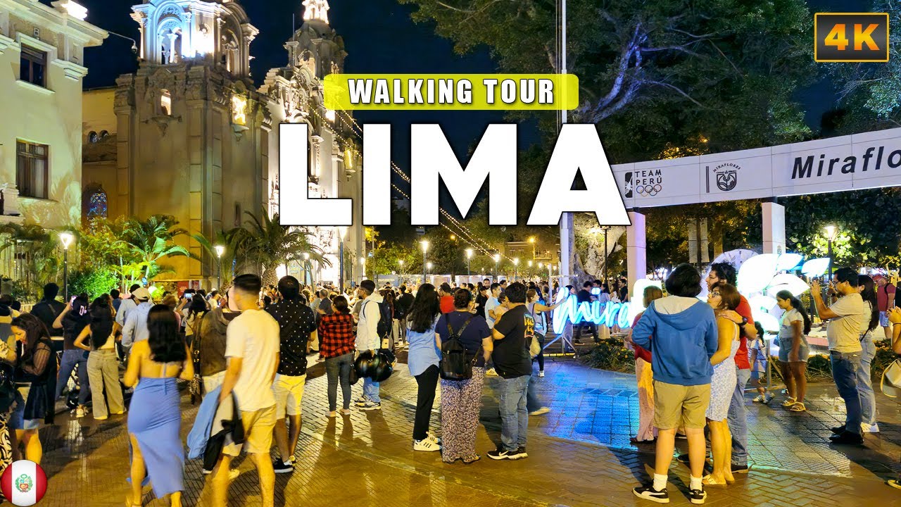 Lima, PERU - Explore Miraflores, Nightlife Area in Lima 4K Walking Tour ...