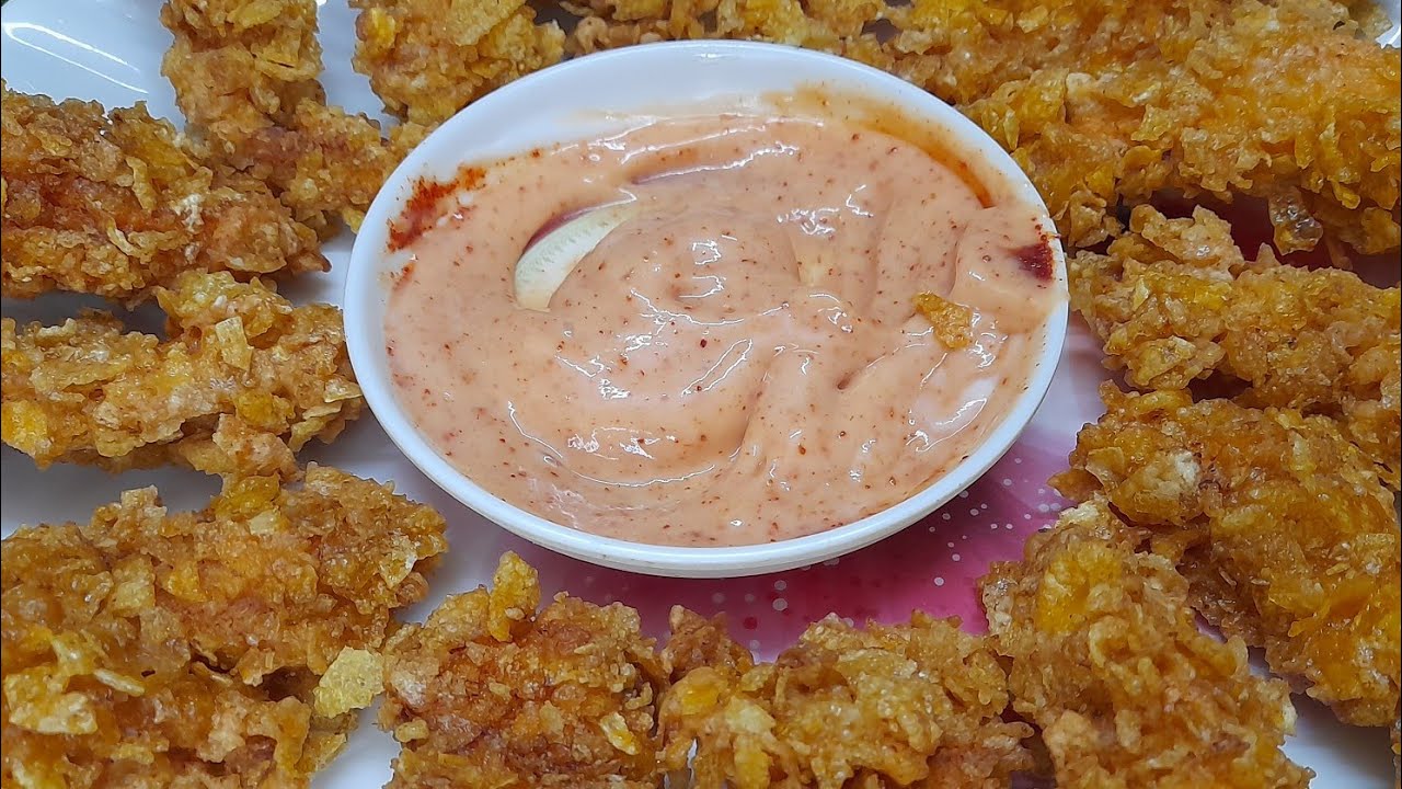 KFC Style Chicken Fry || Chicken with Corn flakes || Crispy crunchy ...