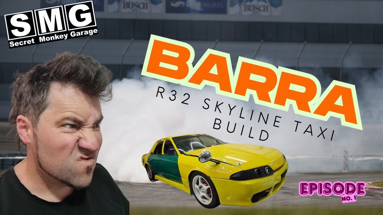 BARRA R32 Skyline Drift Taxi Build - YouTube