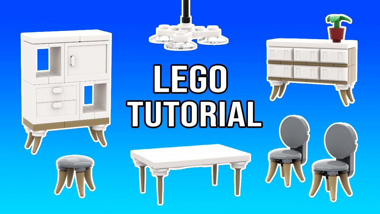 6 Easy LEGO Furniture Builds - Dining Room Tutorial - YouTube
