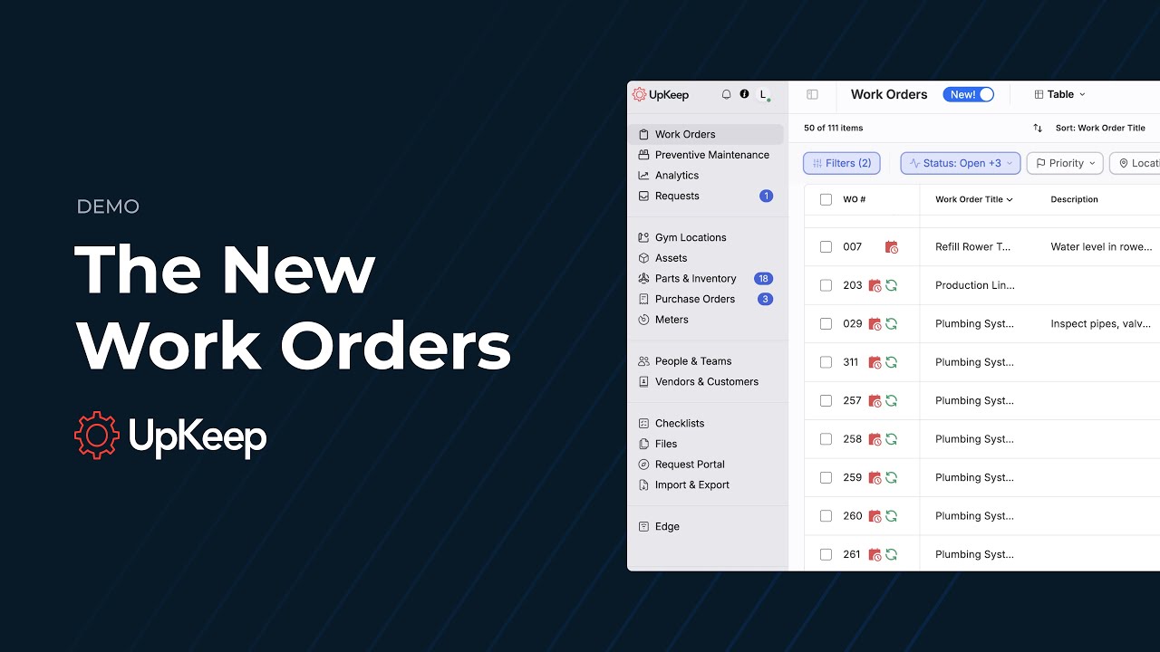 The New Work Orders | UpKeep Demos - YouTube