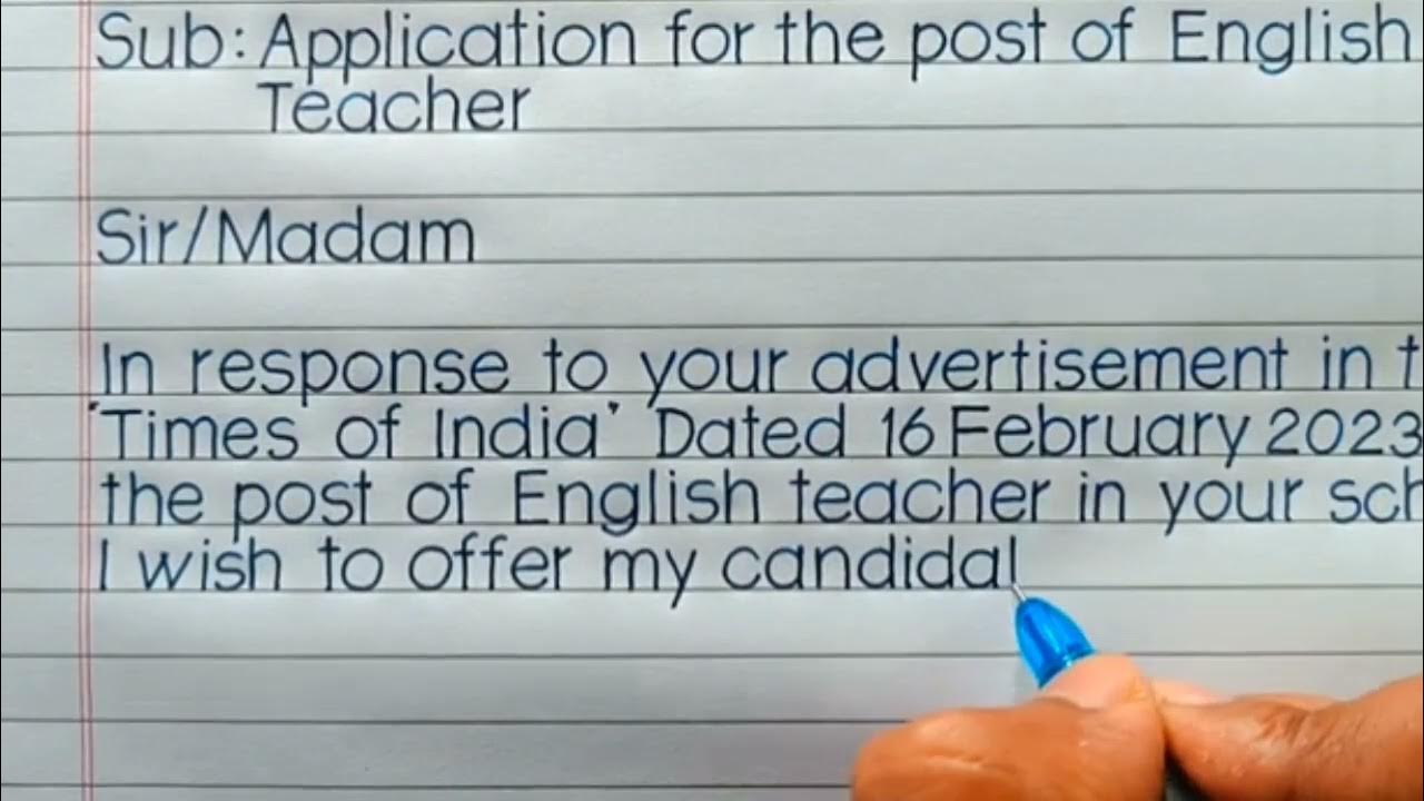 job application letter format । job application letter format in ...