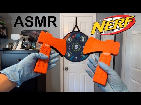 Asmr unboxing NERF axe throwing - YouTube