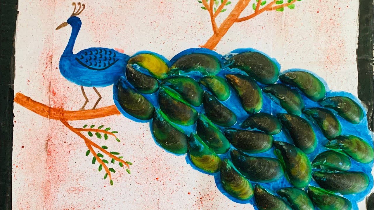 Portrait from Mussels shell | Art from waste | shell craft | Mussels ...