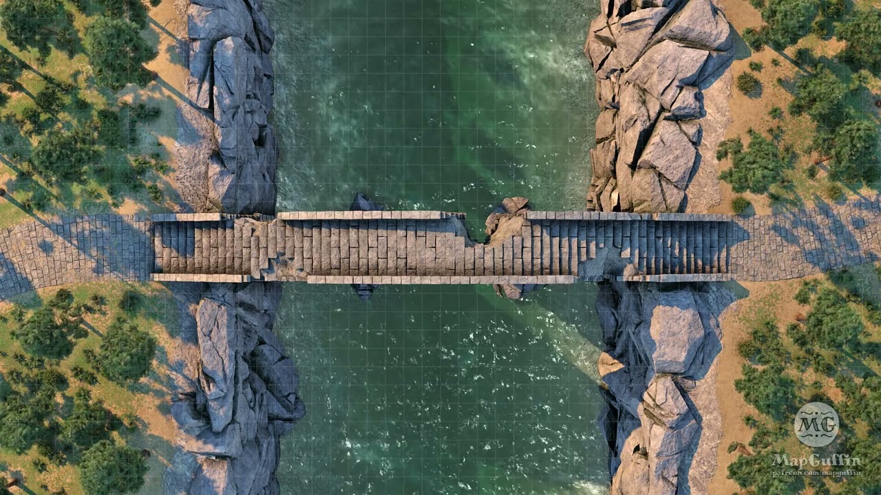 MapGuffin - Broken Bridge - Animated Battlemap - YouTube