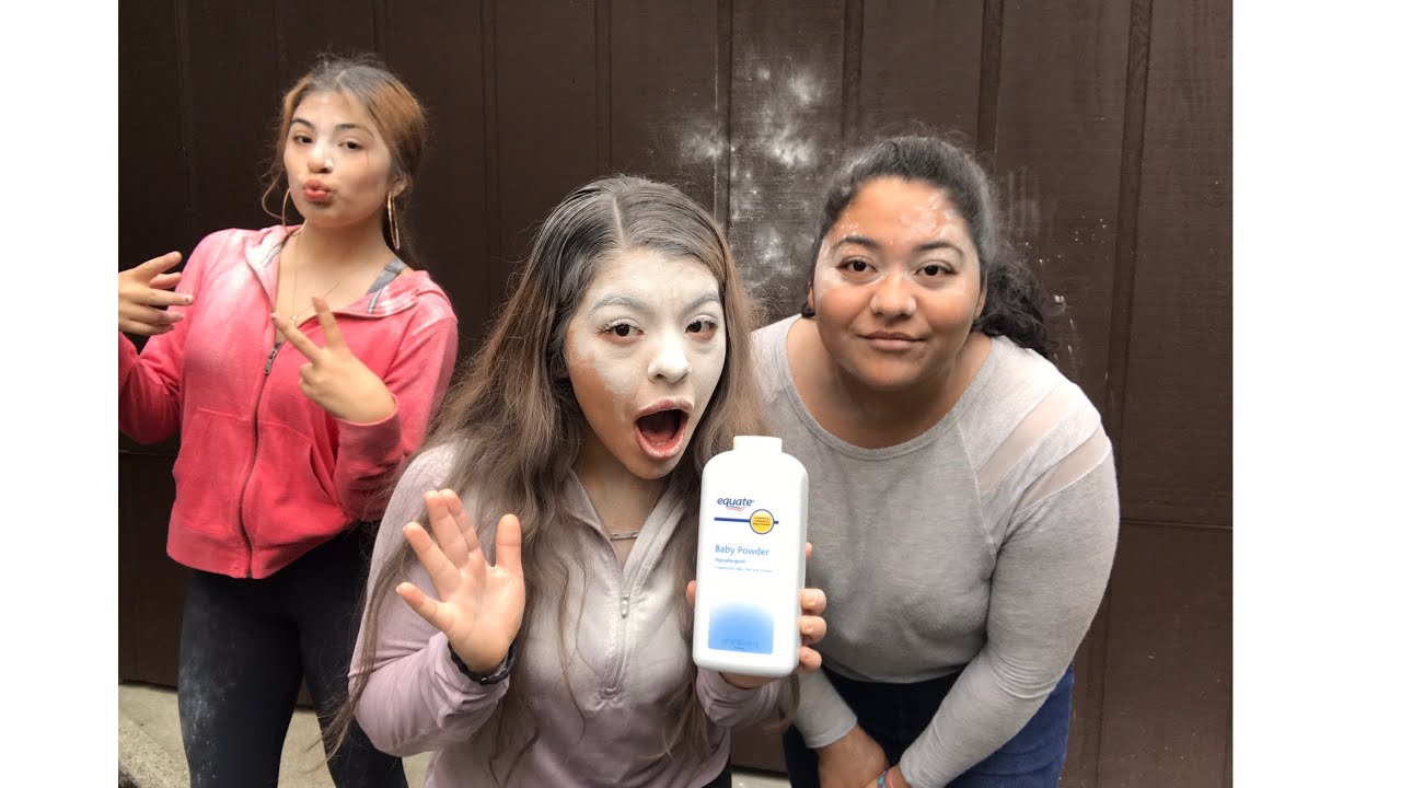 Baby powder challenge 😂 - YouTube
