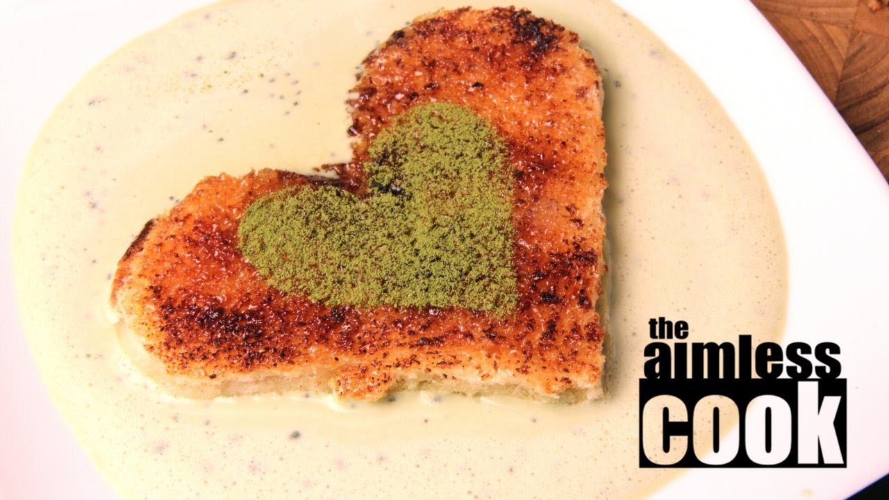 Valentines Day Green Tea Dessert - Matcha Toast Recipe - YouTube