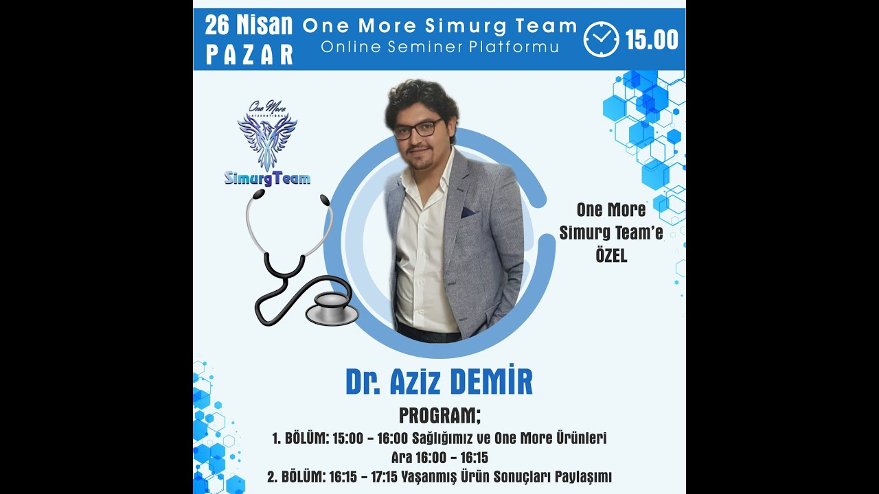 DR. AZİZ DEMİR' den WELLNESS ve ONE MORE ÜRÜNLERİ SİMURG TEAM FARKI İLE ...