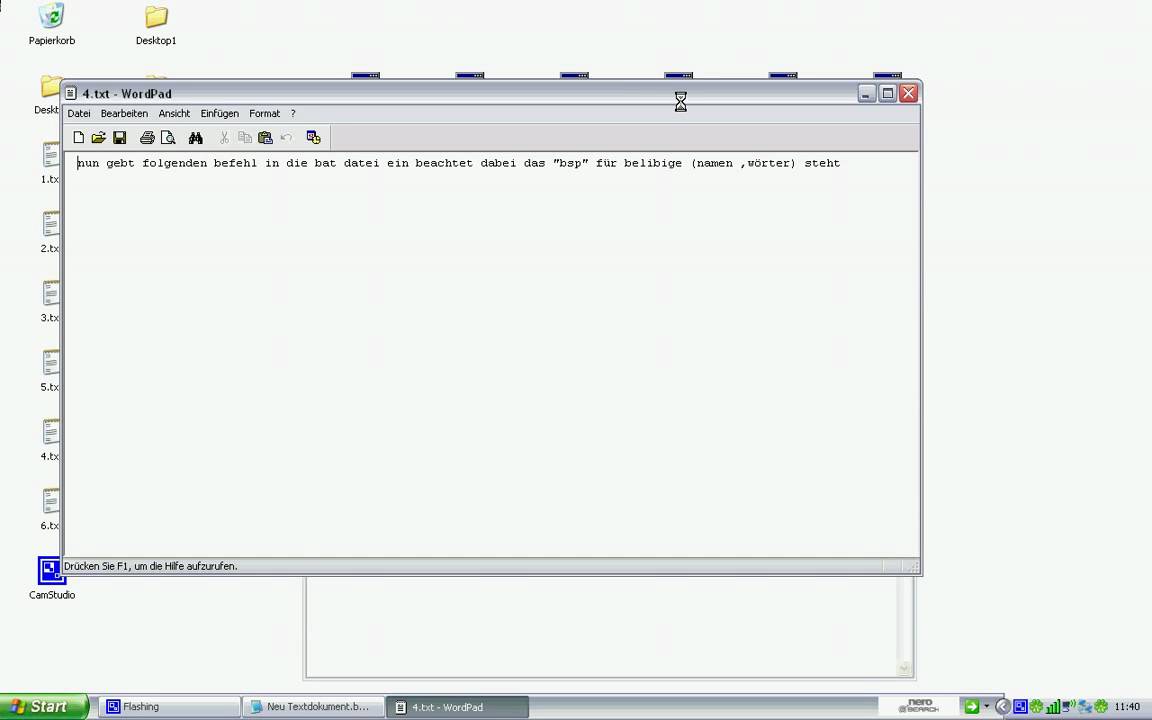 batch datei in eine txt datei schreiben lassen - YouTube