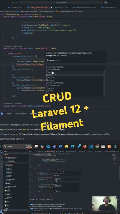 Full CRUD dengan Laravel 12 dan Filament #laravel12 #coding #shorts #programming #codinglife ...