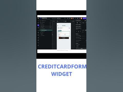 FLUTTERFLOW CREDIT CARD FORM WIDGET #flutterflow #videotutorial #shorts - YouTube
