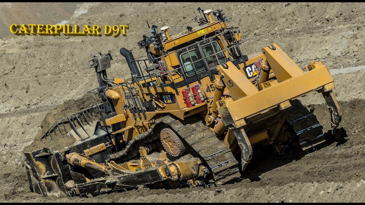 Caterpillar D9T Bulldozer Working in Extream Mining Area - YouTube