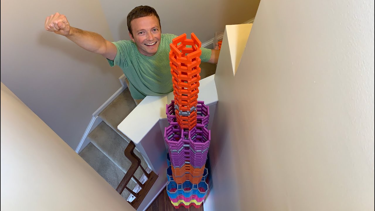 Building My TALLEST DOMINO TOWER yet! - YouTube