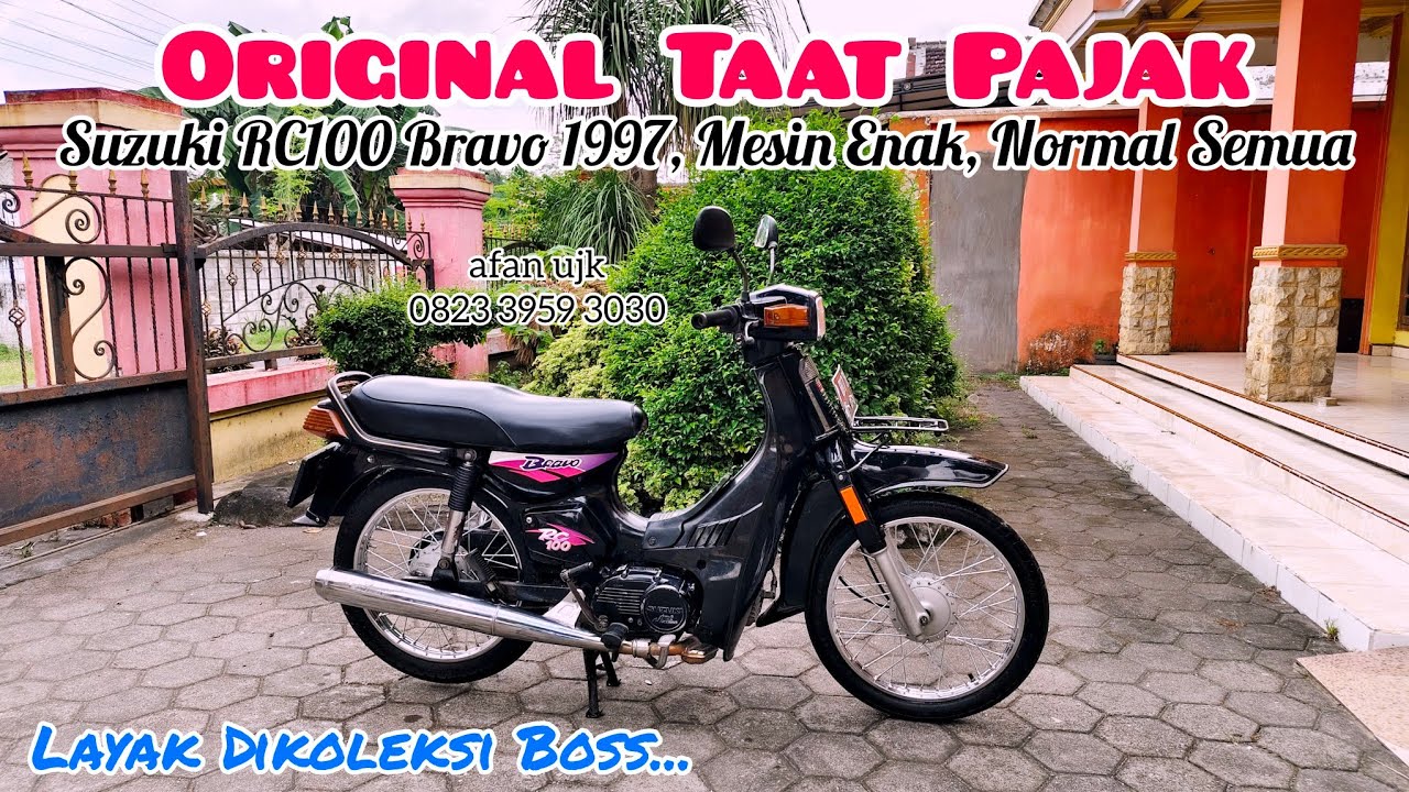 ORIGINAL TAAT PAJAK SUZUKI RC100 BRAVO 1997, MESIN ENAK NORMAL SEMUA ...