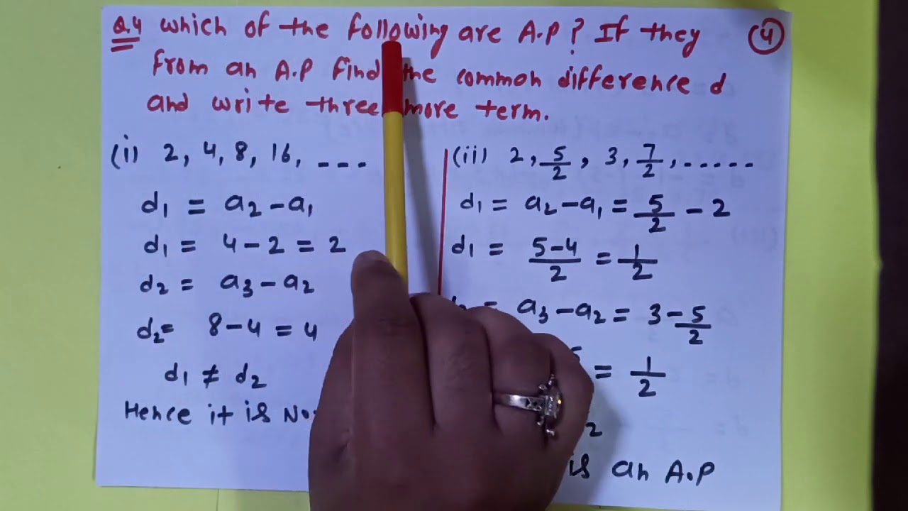 10 th mathematics!!chapter 5 NCERT !! Arithmetic progression!! Exercise ...
