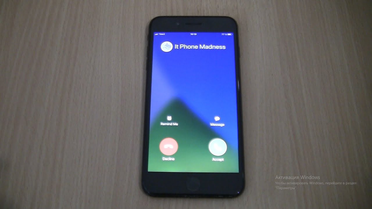 Apple Iphone 7 Plus incoming call - YouTube