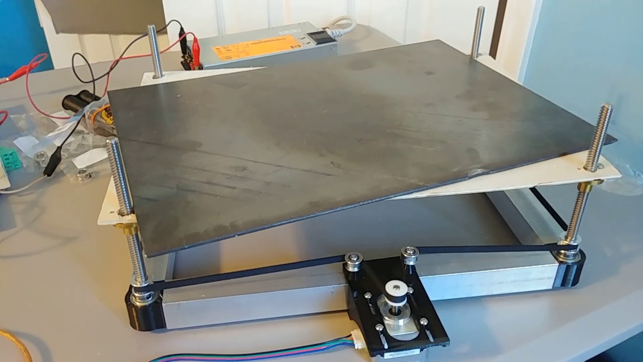 k40 motorized Bed first test with load - YouTube