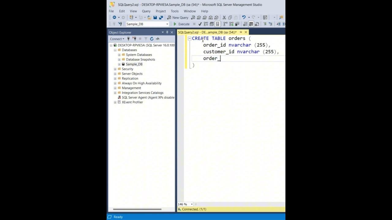 Sqlscript Create Table Sqlforbeginners Sqldatabase Dataanalytics Youtube