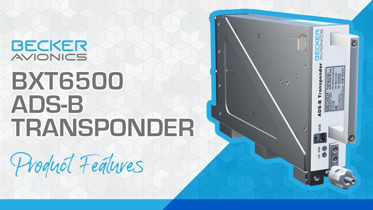 Introducing Becker Avionics' BXT 6500 ADS-B compliant transponder - YouTube