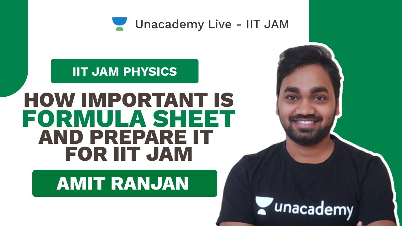 How Important is formula sheet and Prepare it For IIT JAM | Live with ...
