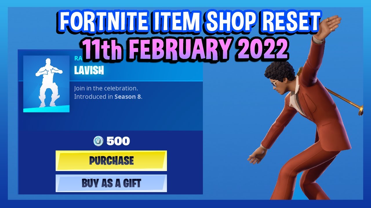*RARE* LAVISH EMOTE IS BACK! (Fortnite Item Shop Reset 11th February ...