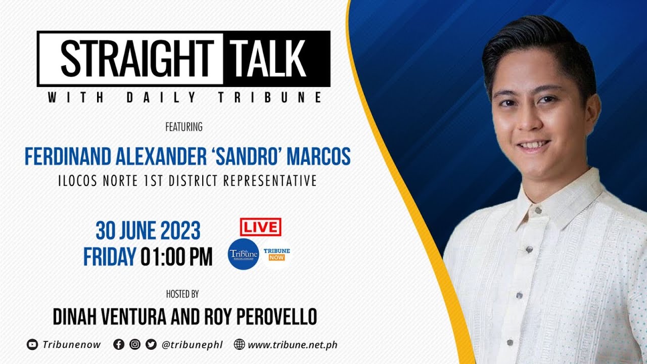 Cong. Sandro Marcos | Straight Talk - YouTube