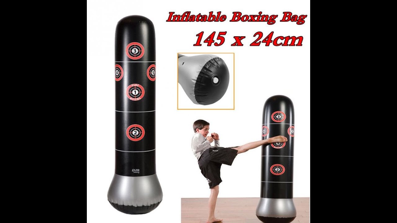 Inflatable Boxing Bag Training Exercise Punching Stand Fitness ...