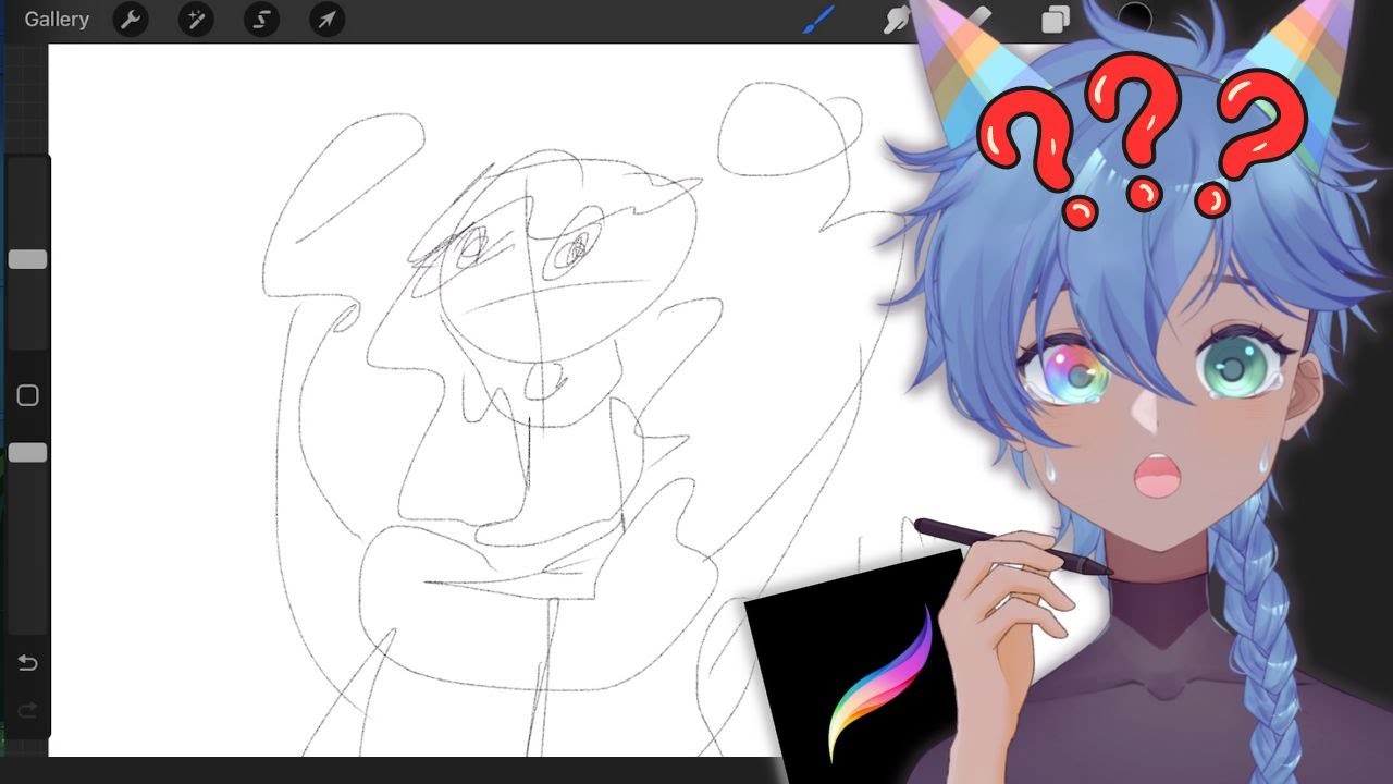 【Drawing Stream】 Vtuber struggles on digital art - YouTube