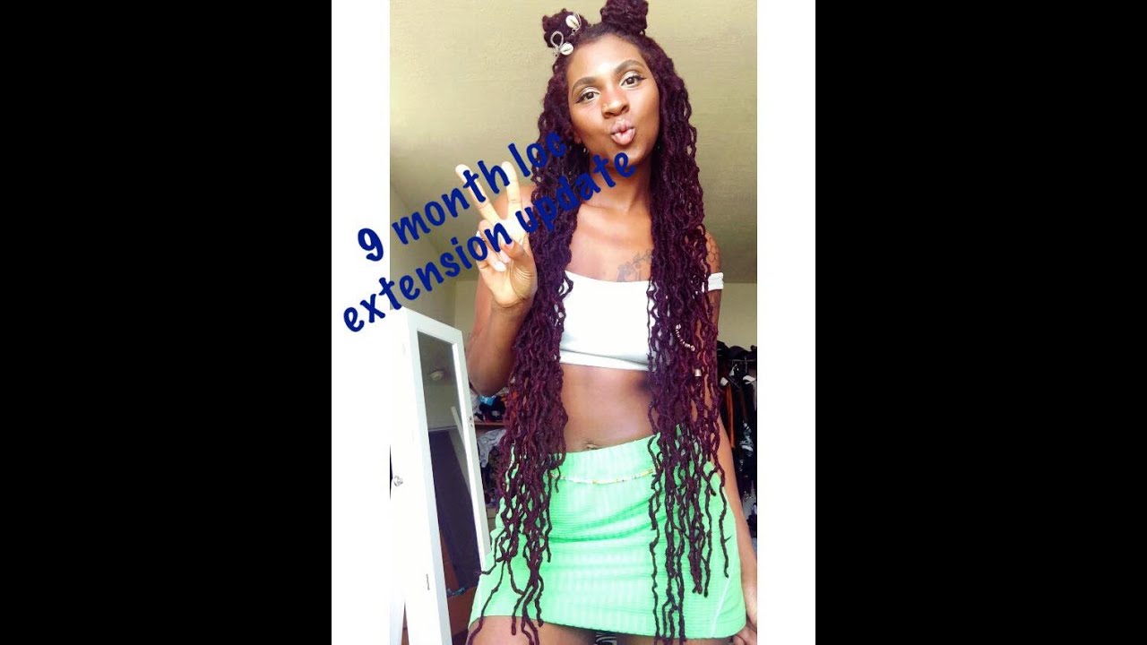 9 month permanent dreadlock extension update - YouTube
