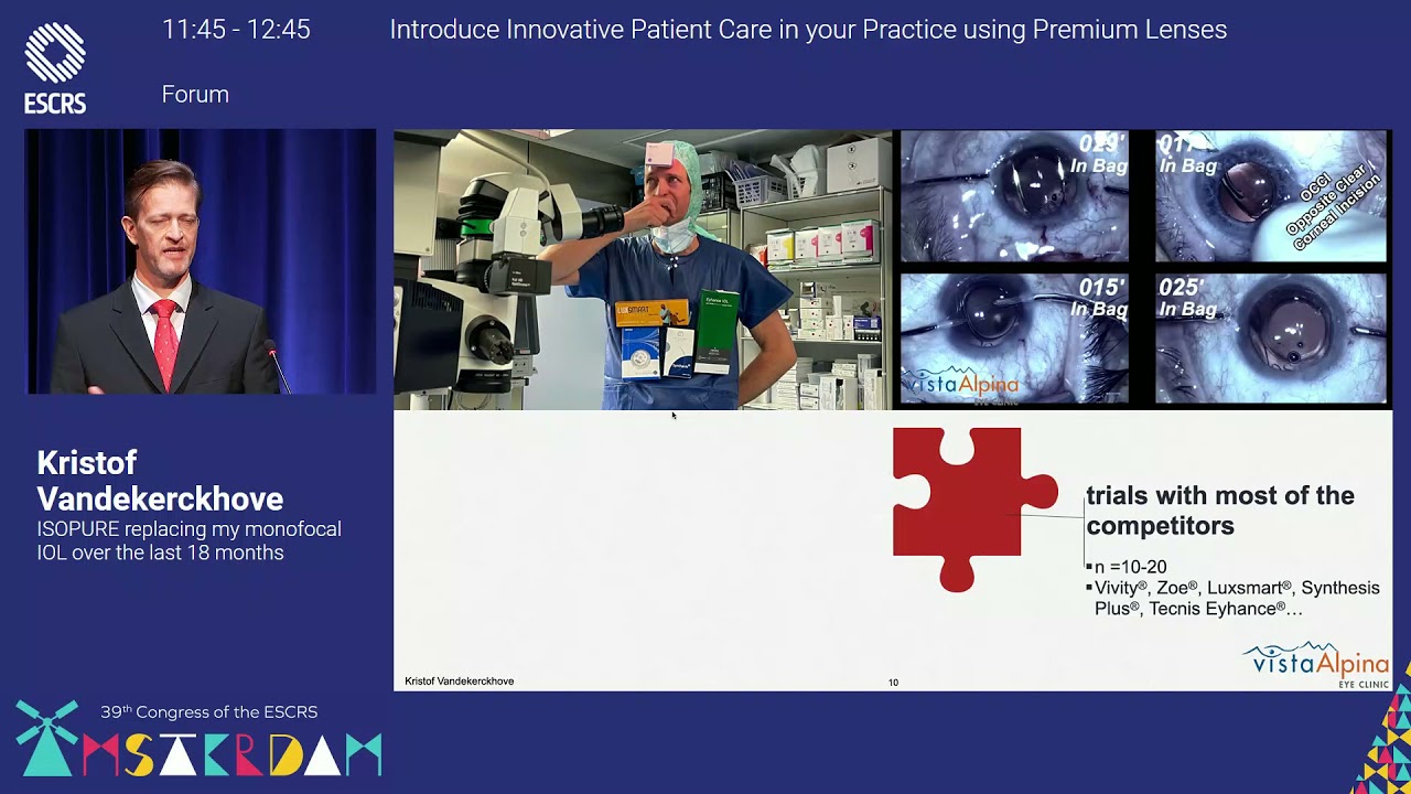 Presentation ESCRS '21, Amsterdam ISOPURE® replacing monofocal IOL ...