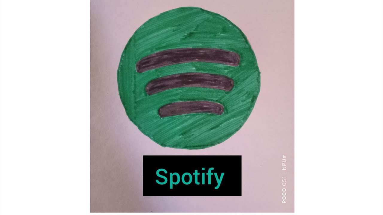 how to draw Spotify logo/ drawing for beginners easy ️ ️ - YouTube