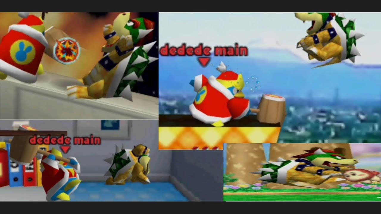 smash bros 64 king dedede gameplay montage vs bowser - YouTube