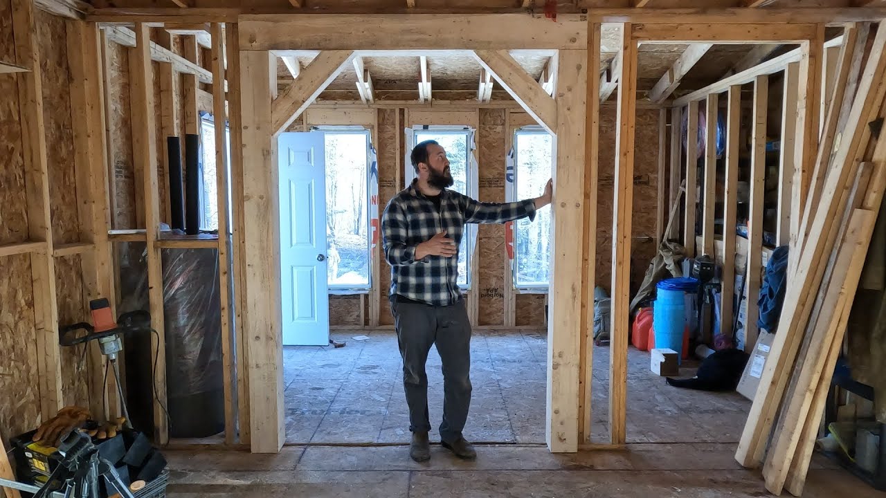 Crafting a Rustic Timber Frame Mantle | Building an Off Gird House Ep ...