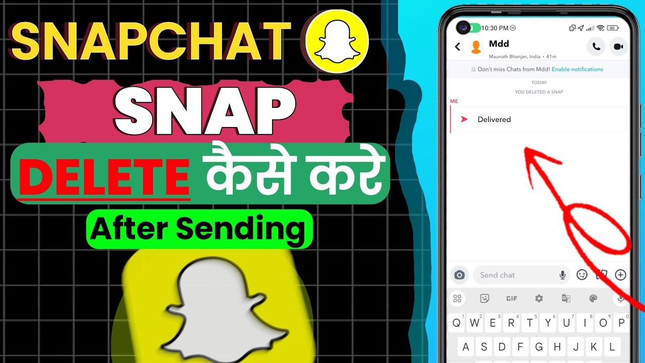 How to Delete Send Snap | Snapchat par Bheja hua Snap Kaise Delete Kare ...