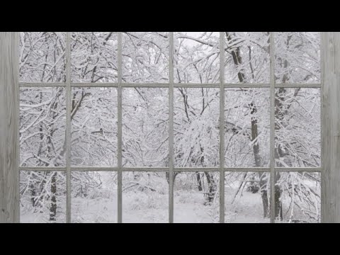 Snow Falling outside window during Winter - YouTube