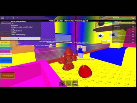 Roblox-make a cake and feed the giant noob! - YouTube