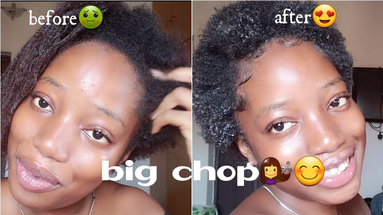 Big chop on 4C hair//starting my natural hair journey. - YouTube