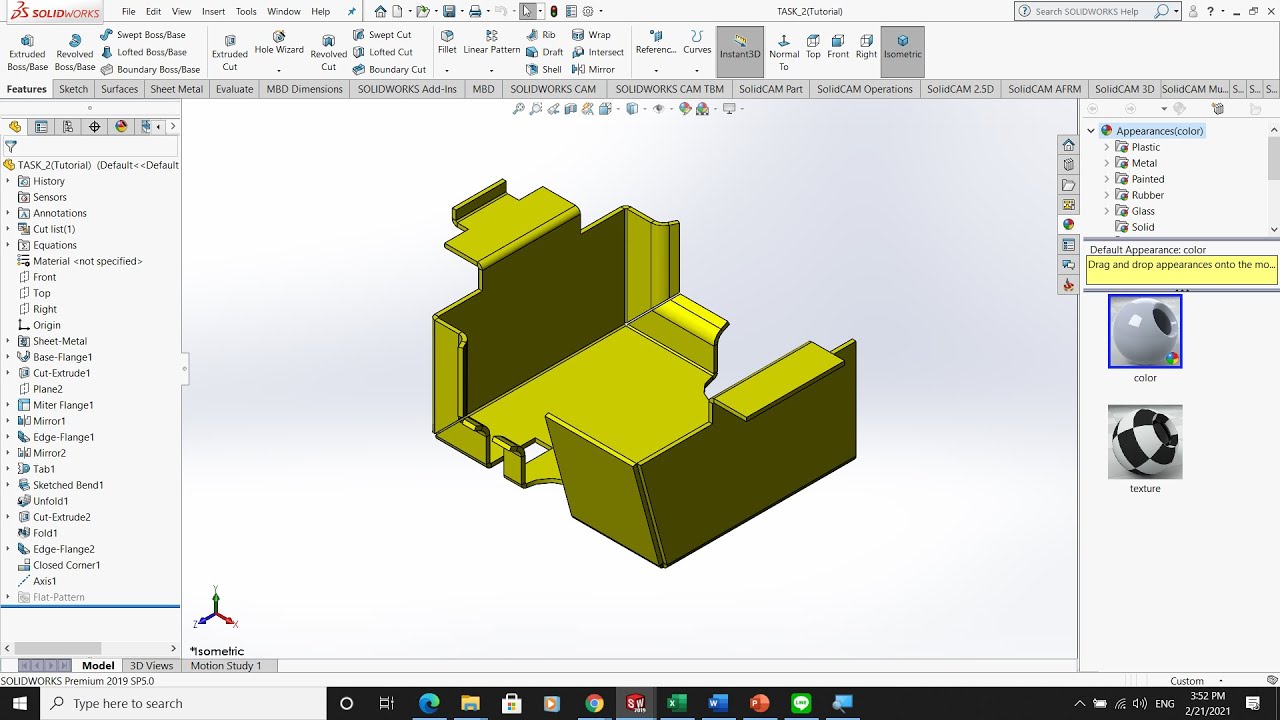 Solidworks Sheet Metal 1stDay Training - YouTube