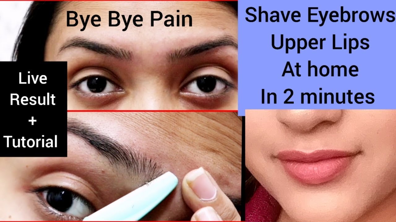 Eyebrows,Upper Lips Shaping with #tinkle Razor at home. No thread, No ...