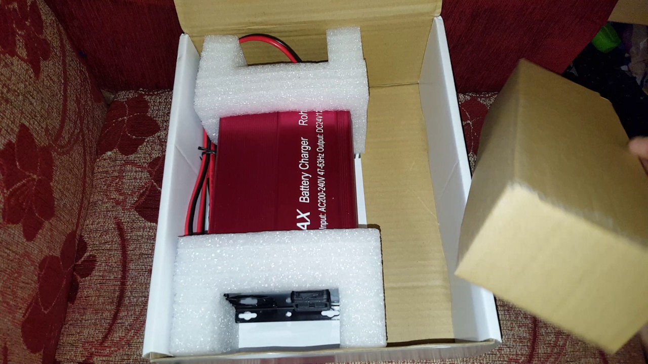 Numax Connect+Forget 24V 12A Battery Charger Unboxing - YouTube