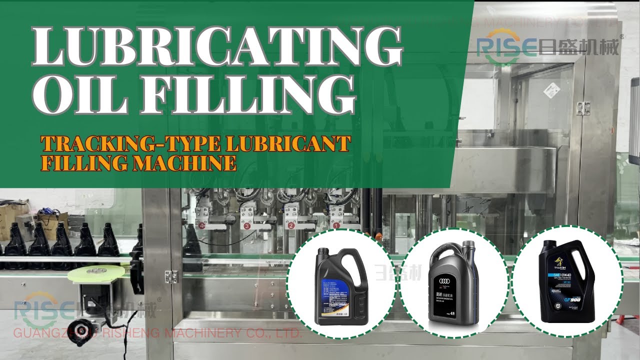 4-HEAD ENGINE OIL FILLING LINE / TRACKING TYPE FILLING AND CAPPING ...