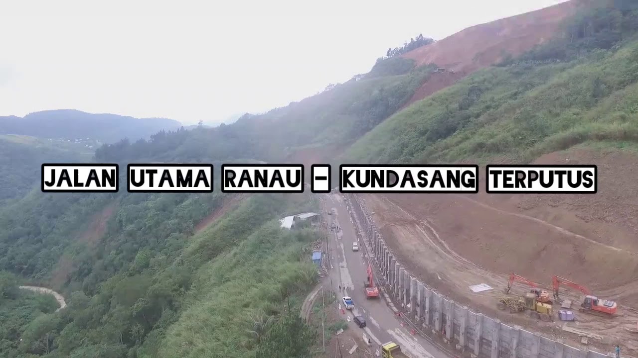 Jalan Utama Kundasang - Ranau terputus akibat tanah runtuh - YouTube
