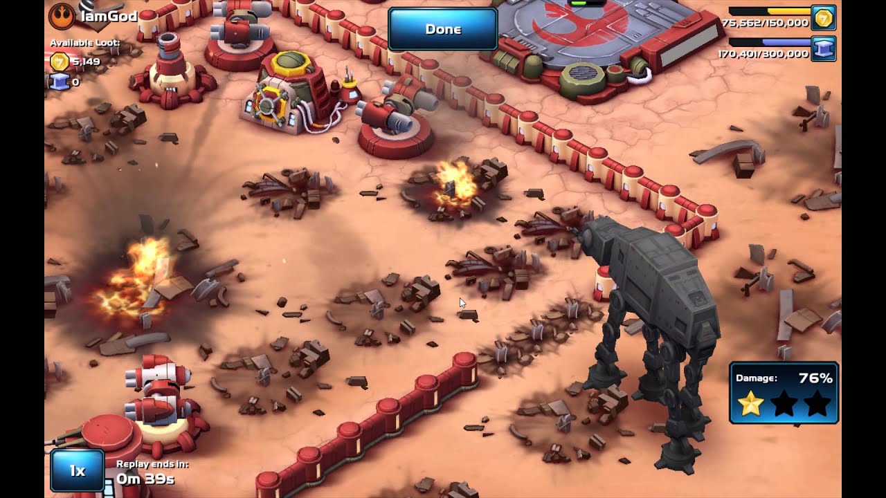 Star Wars Commander: Elite AT-AT First Use - YouTube