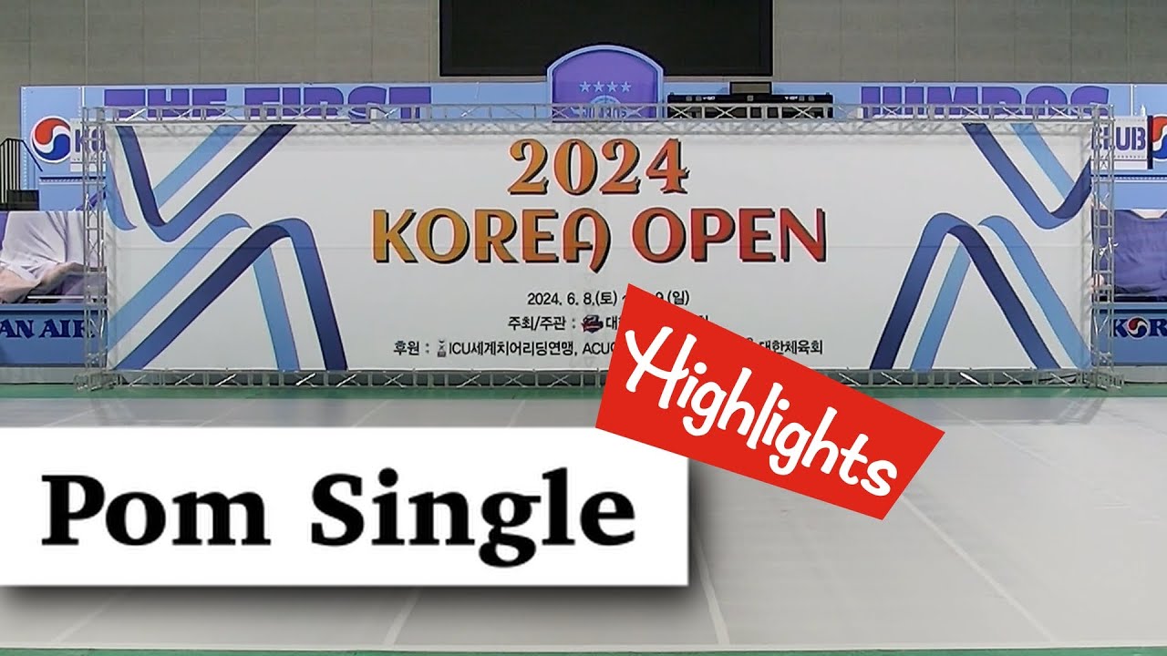 [2024 Korea Open] Pom Single 팜 싱글 치어리딩 하이라이트 - YouTube
