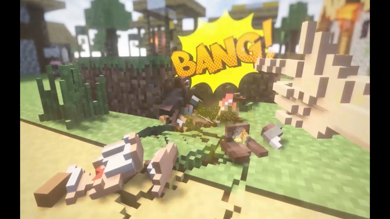 HAND GUN in Realistic MINECRAFT Village in TEARDOWN - YouTube