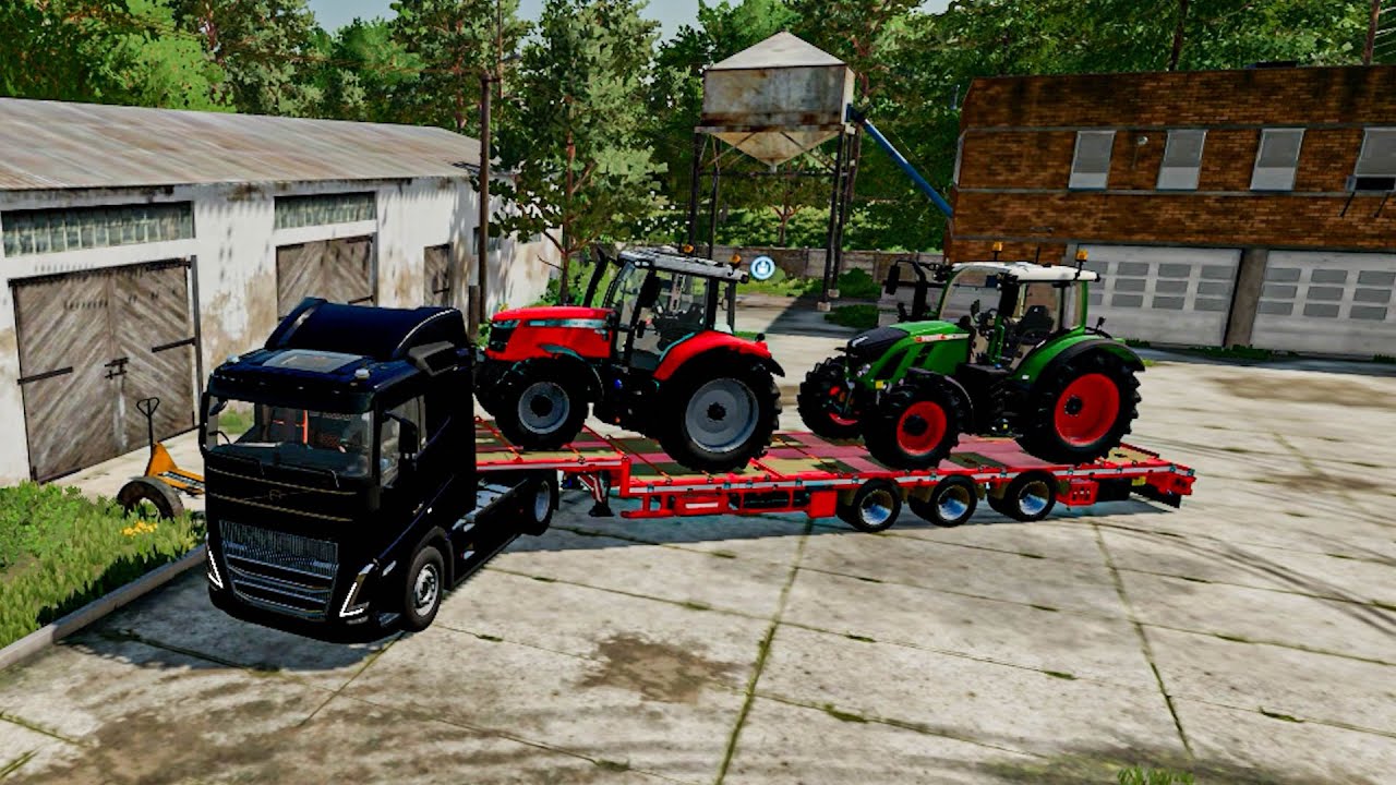Transporting Tractors - farming simulator 22 Gameplay - YouTube