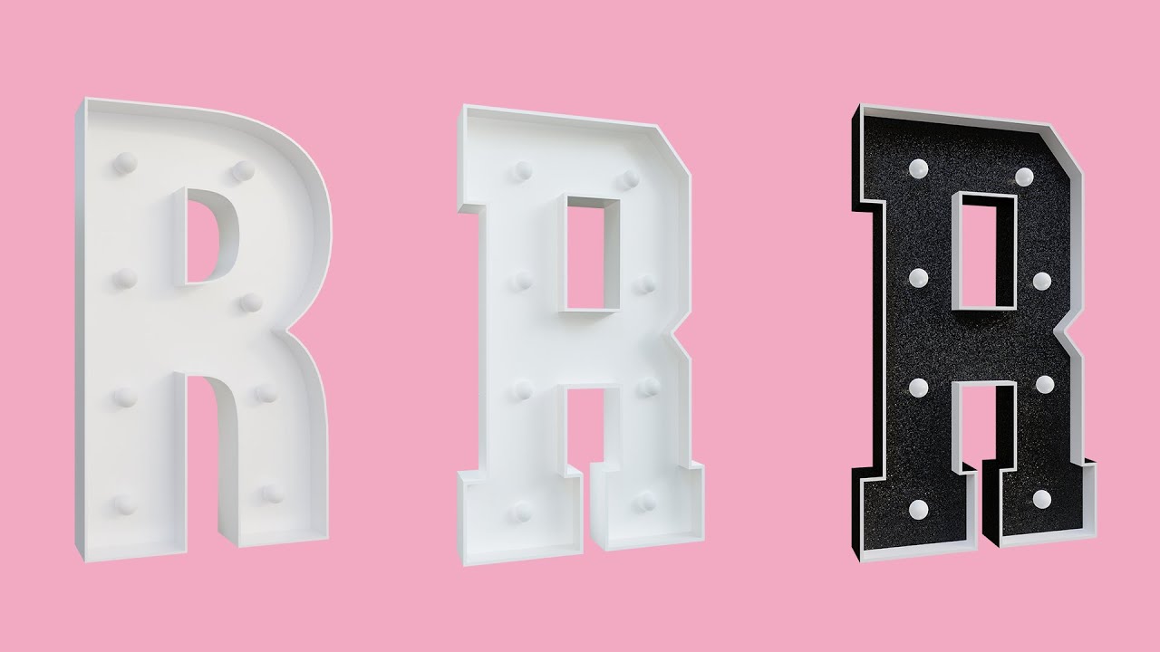 Marquee Letter R DIY Tutorial - YouTube