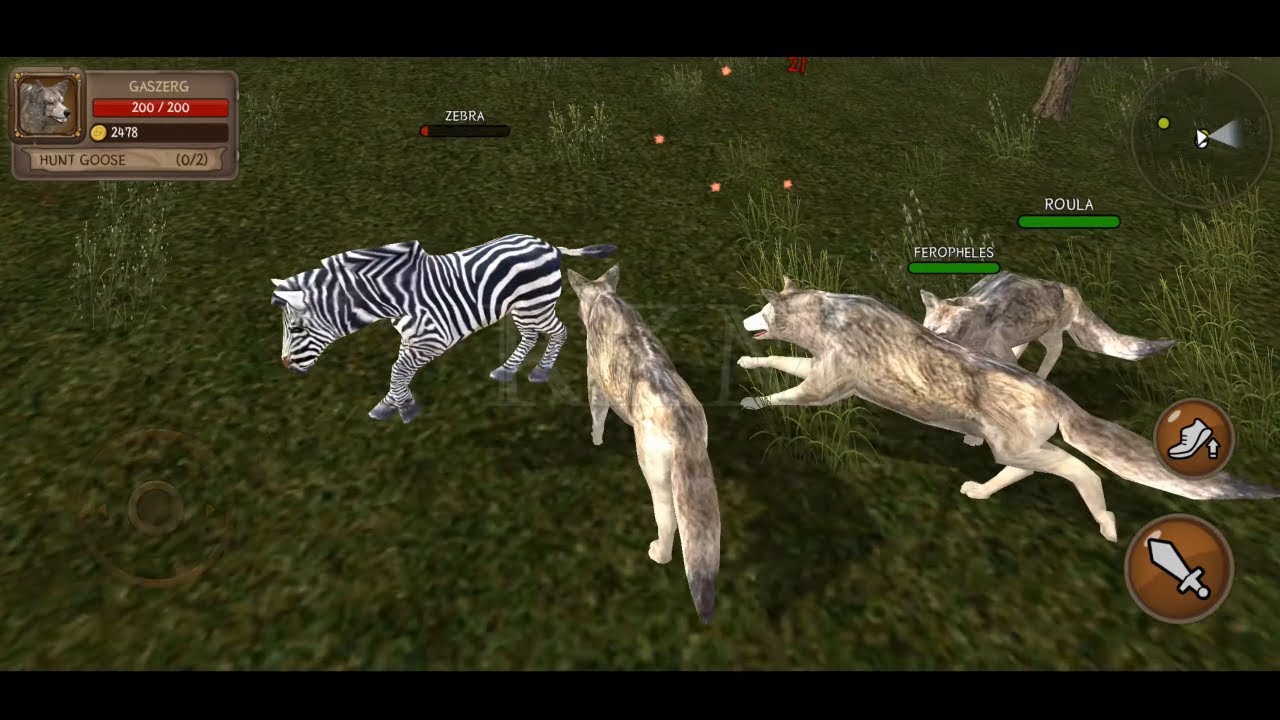 Animals Game - Wolf, Cow, Deer, Zebra GamePlay | Wild Animals Game ...